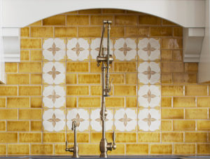Golden Motif Kitchen Backsplash - Pratt + Larson